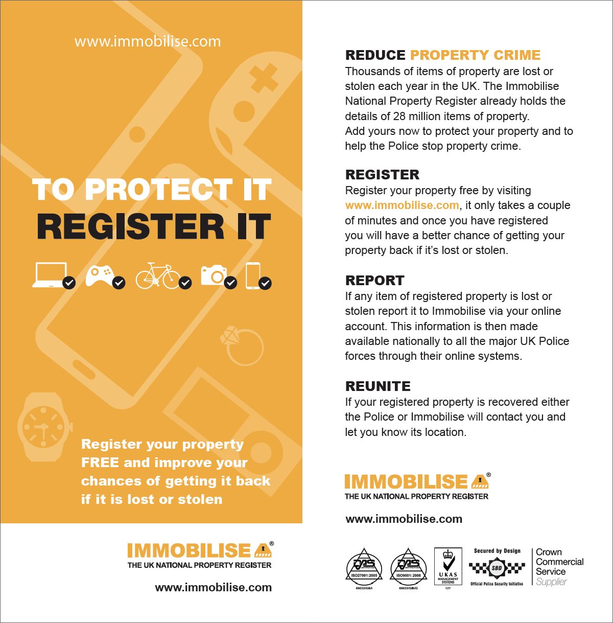 Immobilise - The National Property Register Database - MTS Security